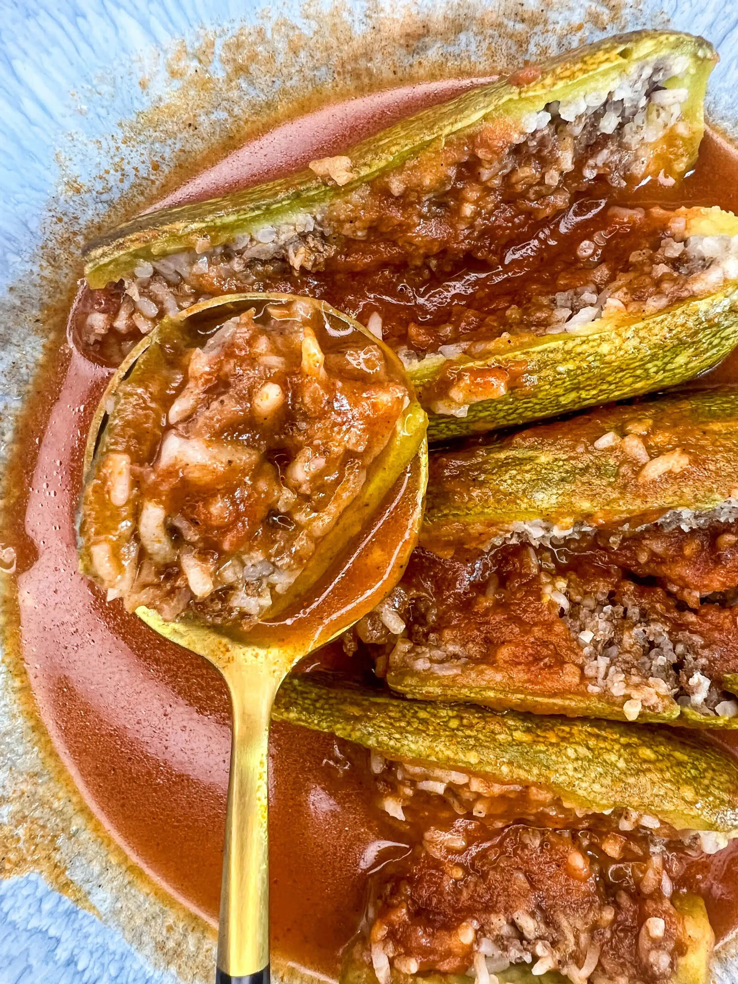 Kousa Mahshi - Stuffed squash with rice and meat - The Bite with Jackie